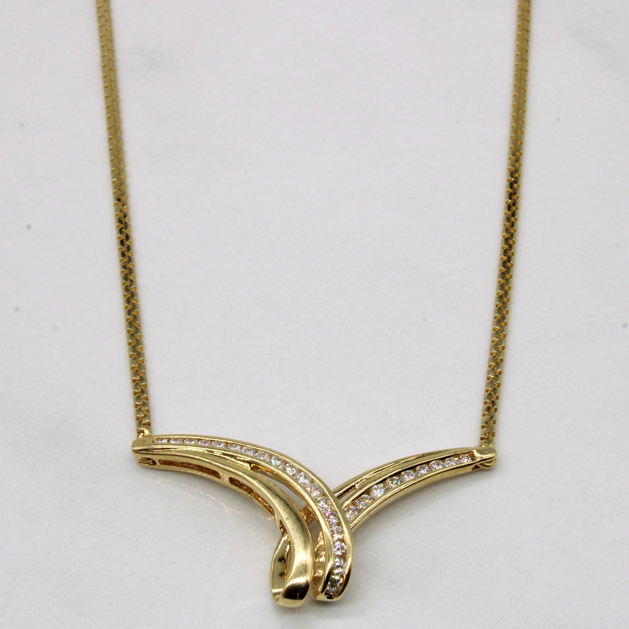 Channel Set Diamond Necklace | 0.21ctw | 16"