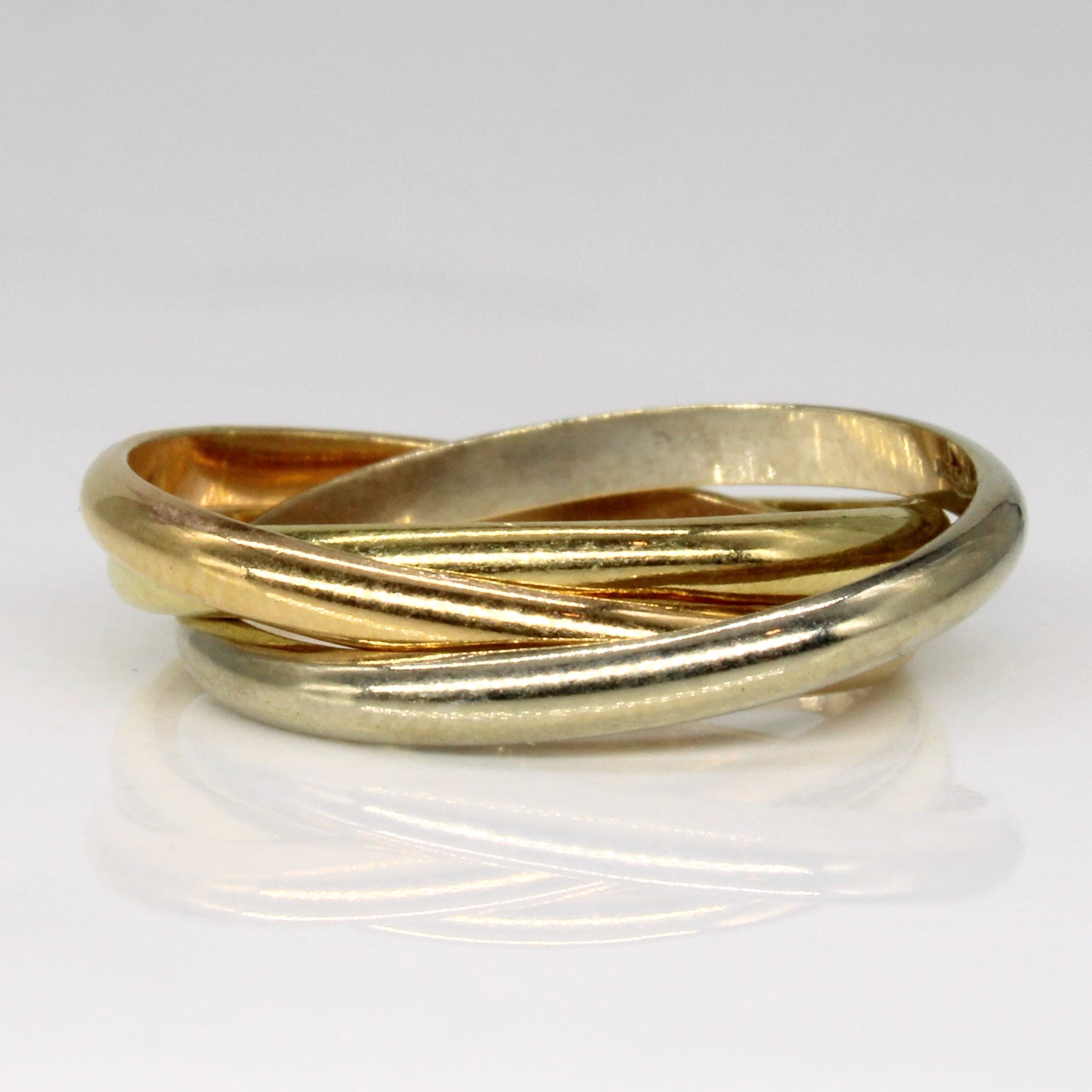 Tri Tone Interlocking Rolo Ring | SZ 5.25 | – 100 Ways
