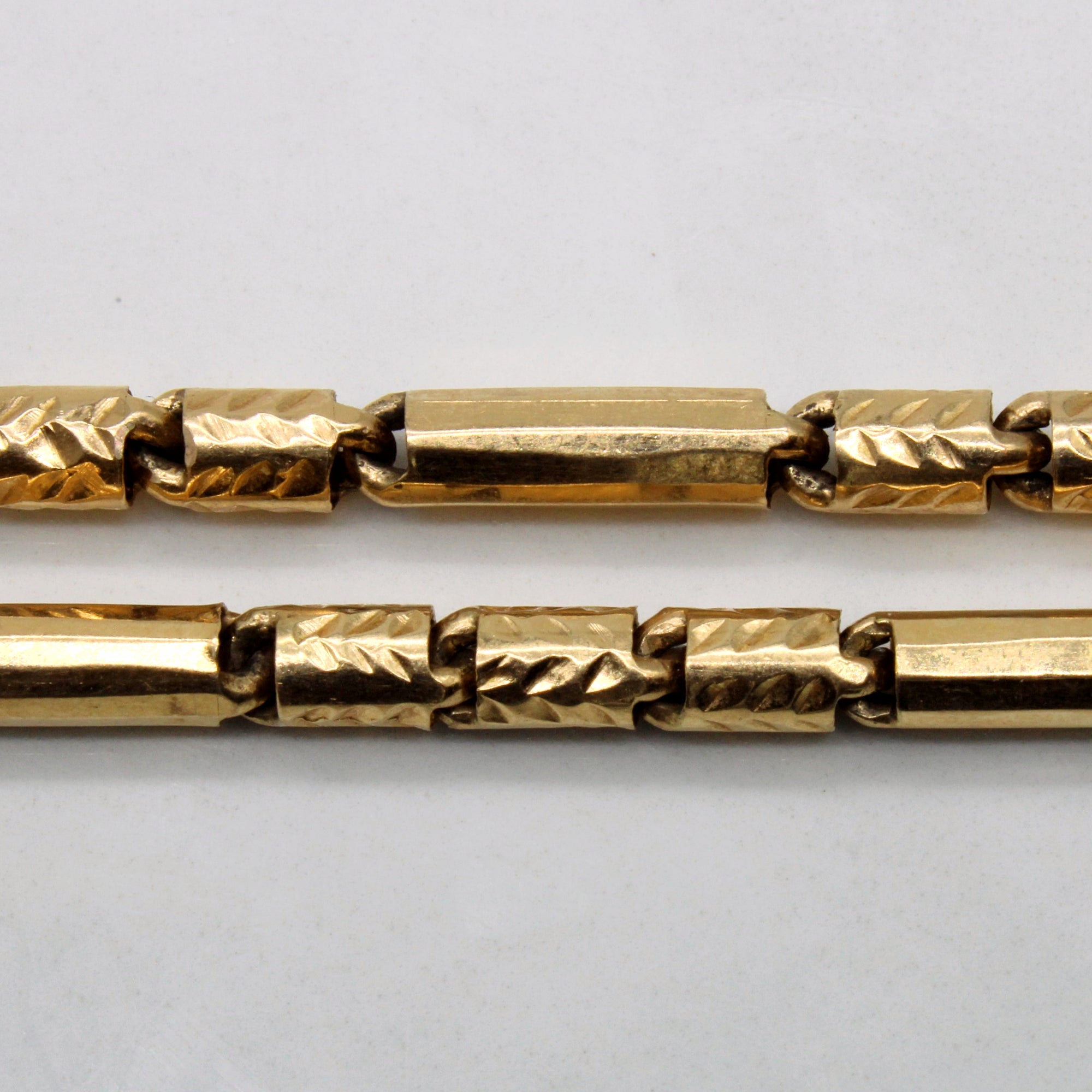 18k Yellow Gold Bar Link Necklace | 23" | – 100 Ways