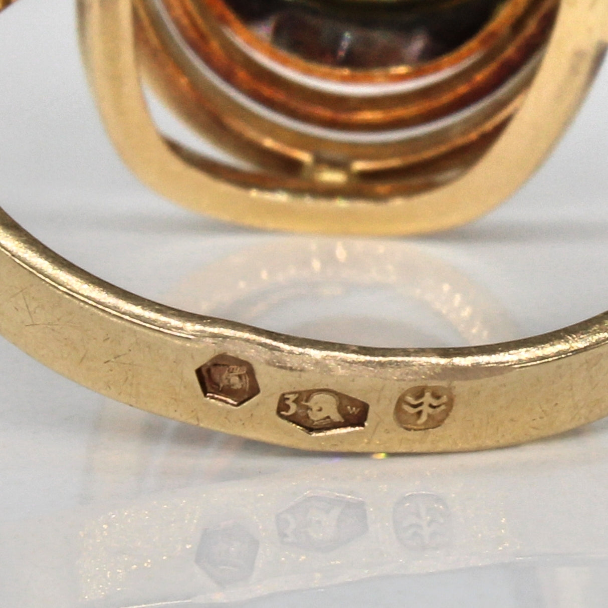 Vintage Warsaw Synthetic Spinel Ornate Cocktail Ring | 5.95ct | SZ 7.5